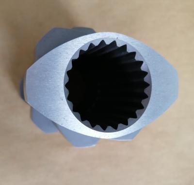 China Dauerhafter Doppelschneckenextruder-Standard-verwickelte Keil-Schrauben-Elemente, die Block kneten zu verkaufen