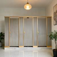Quality HPL Commercial Toilet Dividers Fireproof Custom Toilet Partitions Anti Bacterial for sale