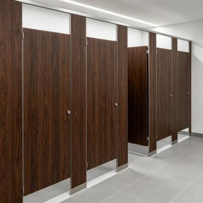 China Antibacterial Public Toilet Partition Phenolic Resin Public Restroom Cubicle Moisture Proof for sale