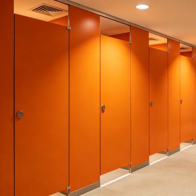 China Solid Color Public Toilet Partition Scratch Resistant Compact Laminate Partition For Office Airport Mall for sale