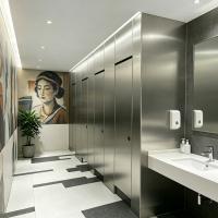 Quality Commercial Metal Toilet Partitions Water Resistant / Impact Resistant Public for sale