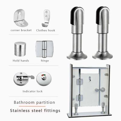 China 201 Stainless Steel Toilet Partition Hardware Customizable Commercial Toilet Accessories Rust Proof for sale