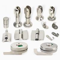 Quality Silver Toilet Compartment Accessories Rust Proof Bathroom Partition Hardware for sale