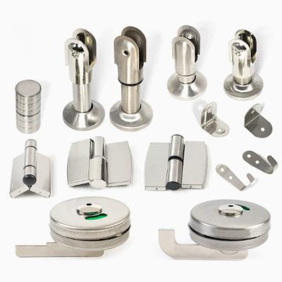China Silver Toilet Compartment Accessories Rust Proof Bathroom Partition Hardware for sale
