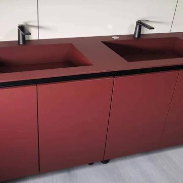 China Square Compact Table Top Minimalist Vanity Counter Top Eco Friendly for sale