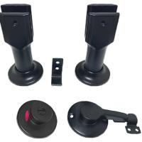 Quality 304 Stainless Steel Toilet Compartment Accessories Modern Black Toilet Cubicle for sale