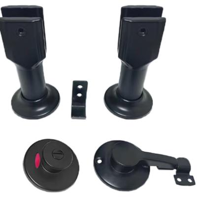China 304 Stainless Steel Toilet Compartment Accessories Modern Black Toilet Cubicle Lock for sale