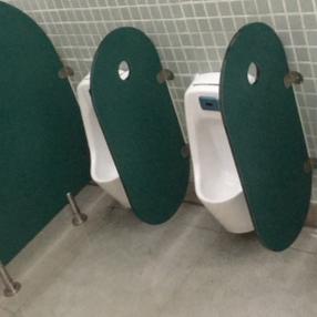 China HPL Honeycomb Board Kids Toilet Partition Colorful Preschool Toilet Partitions With Decor Protection for sale