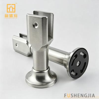 China HPL Toilet Partition Accessories Stainless Steel Angle Code , Hinge , Lock , Support Feet for sale