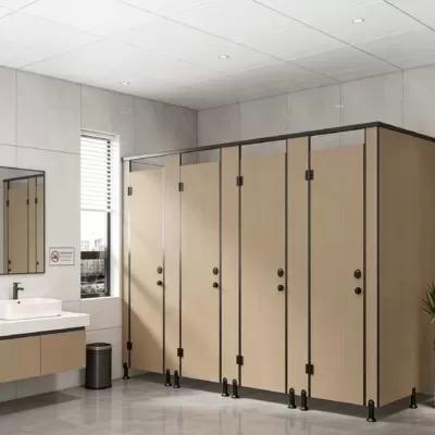 China Antibacterial Public Toilet Partition Phenolic Resin Public Restroom Cubicle Moisture Proof for sale