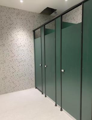China HPL Compact Laminate Toilet Cubicles | Modern Office Building Restroom Partitions, Phenolic Core Waterproof Washroom Divider for sale