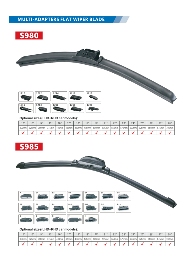 Universal 12-32 Inch Windshield Car Wiper Blade Factory Compatible with Toyota Nissan