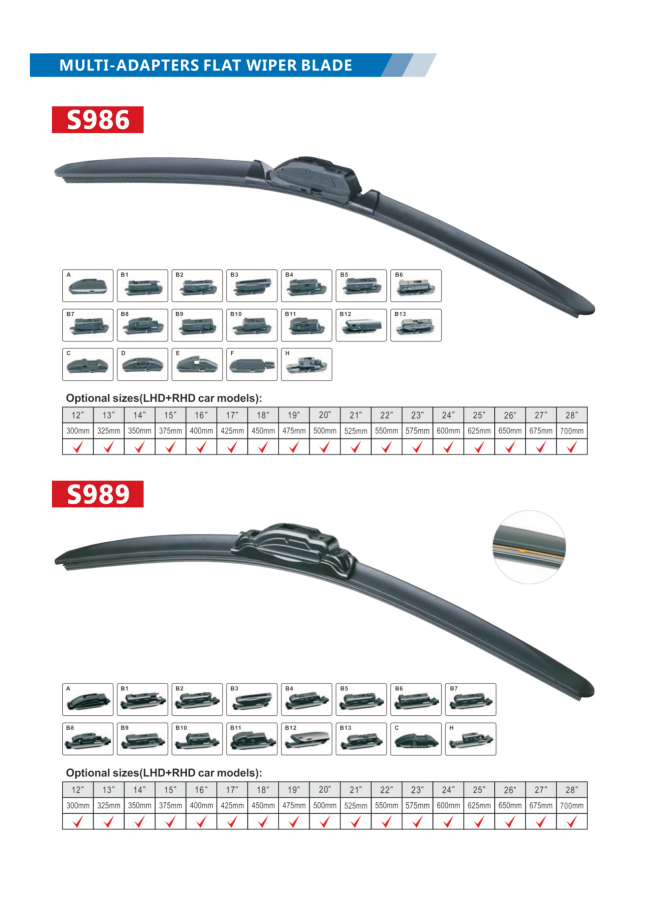 Universal 12-32 Inch Windshield Car Wiper Blade Factory Compatible with Toyota Nissan