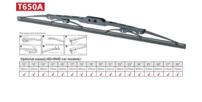 Cina Ricambio Accessorio Camion Gomma Duratura Adatta per Gancio 12mm Spazzola Tergicristallo in vendita
