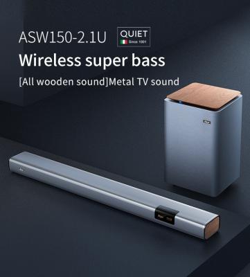 China Wireless USB Bluetooth Soundbar With Subwoofer 2.1 Channel Home Theater Soundbar for sale