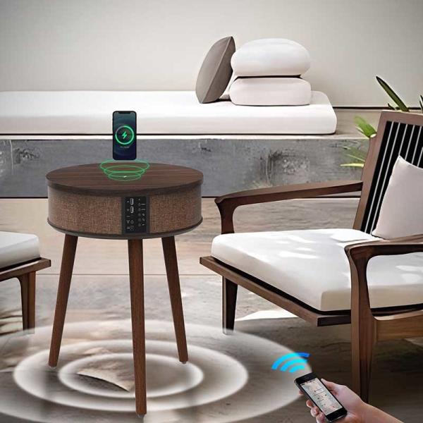 Quality Home Office Luxury Smart Coffee Table With Hidden Wireless Charging Pad for sale