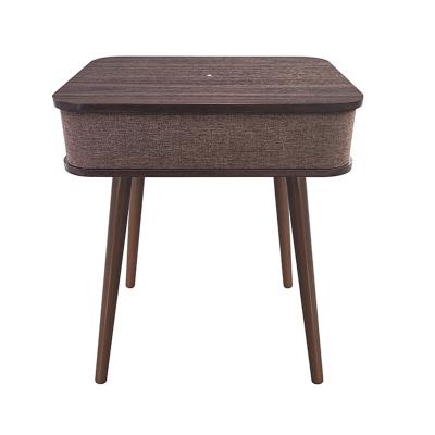 China Smart Charging Bedside Table with Immersive Surround Sound, Bluetooth Speaker Side Table with Wireless Charger, RGB Ambient Light & Storage Drawer for Bedroom Living Room for sale