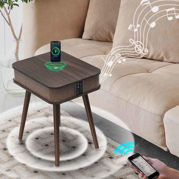 Quality Rectangle Bluetooth Speaker Table Furniture For Home Office for sale