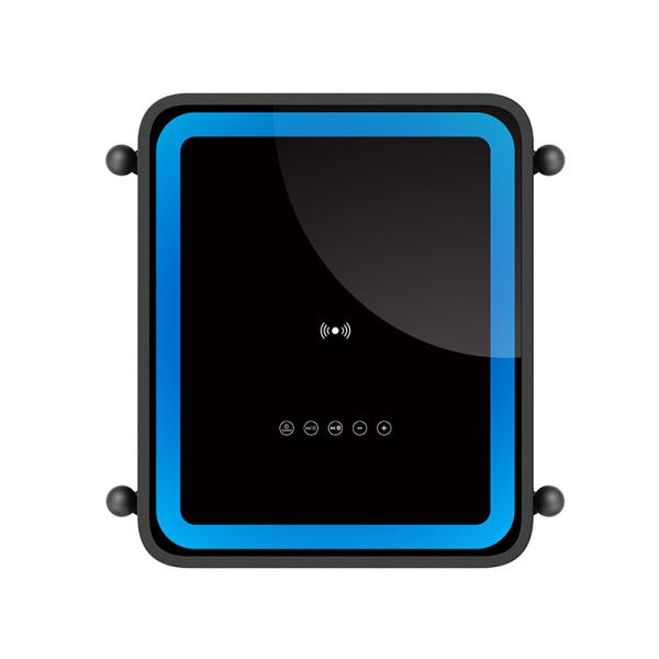 Quality Custom Logo MDF Bluetooth Wireless Speaker Table With Wireless Charging LED for sale