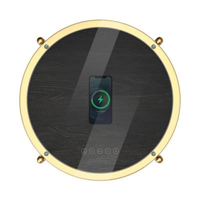 China Bluetooth Speaker Smart Home Furniture Tempered Glass Modern End Table With USB Ports for sale