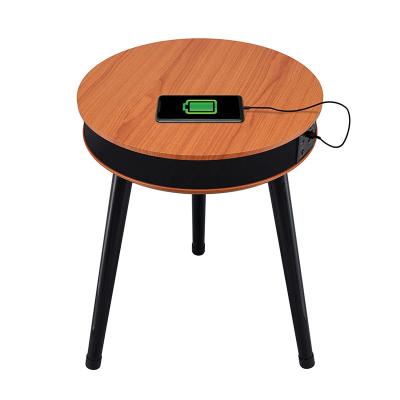 China Wireless Charging Station with Built-in LED Ambient Light for Home Bedroom Decor Smart Nightstand Audio System for sale