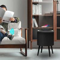 China Bedside Smart Table With Speaker Bluetooth Wireless Charging LED RGB Changing Color Lights for sale