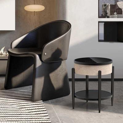 China Modern Smart Bedside Table Wireless Charging Nightstand Table Bluetooth Speaker Coffee Table for sale