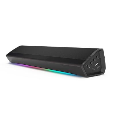 China 45CM Compact PC Soundbar Speaker RGB LED Custom Home Stereo Speaker for sale