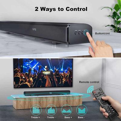 China All In One Wireless TV Soundbar Bluetooth 5.0 With Speaker LED Display Hanging Neck Design for sale
