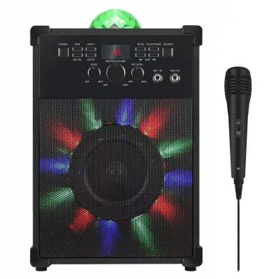China 5W BT Portable Karaoke Speaker With Three Digits Red LED Display Wireless Wired Mics for sale