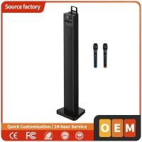 Quality 80W Tower Speaker with Wireless Dual Microphones, DSP Karaoke Sound Tower for sale