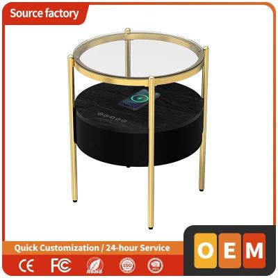 China Smart Accent End Table with Built‑in Bluetooth Speaker & Wireless Charger for sale