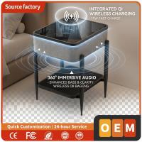 China Wireless Charging Side Table ATC639 65W Multi Function Bedside Table Modern Bedroom for sale
