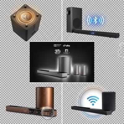 China Bluetooth Soundbar With Subwoofer ASW150-2.1U 120W USB Wireless Subwoofer Surround Sound for sale