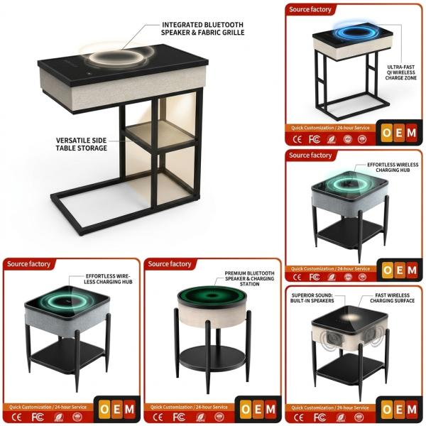 Quality Wireless Charging Side Table A2 65W Multi Functional Bedside Table Modern for sale