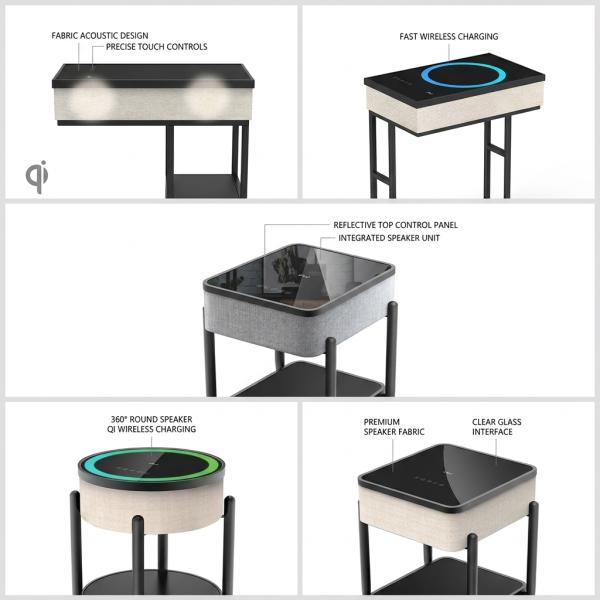 Quality Wireless Charging Side Table A1 65W TWS Triangle Charger Bedside Table Modern for sale