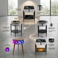 China Smart Table With Speaker ATC609L 65W Charging Customized Modern Wireless Charging for sale