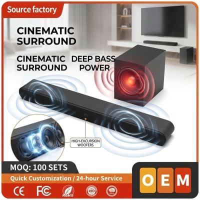China TV Soundbar Speaker AS150-2.0 40W 2.1CH Subwoofer Custom Home Theater Deep Bass Wireless Subwoofer for sale