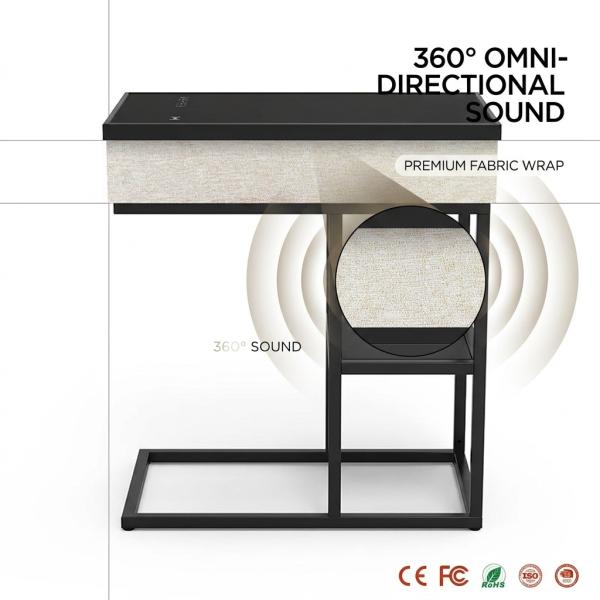 Quality Wireless Charging Side Table ATC730 65W RGB All Bedside Table Modern Bedroom Built-in Speaker for sale