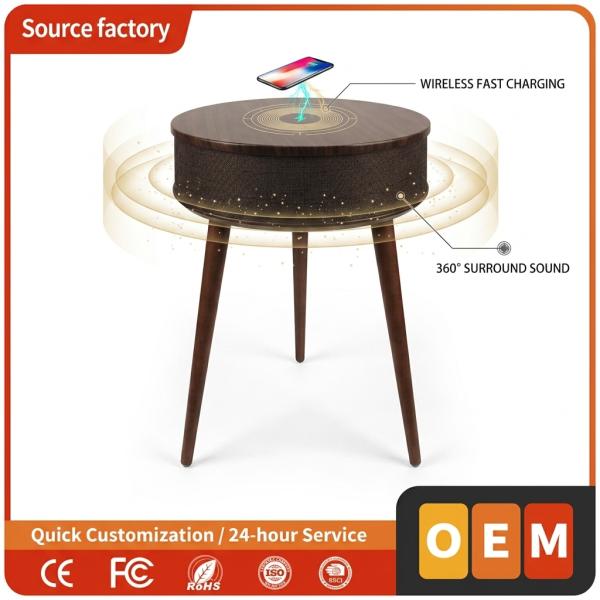 Quality Bluetooth Speaker Table ATC639 65W RMS 1 Charging Wireless Charging Nightstand Modern Bedroom for sale