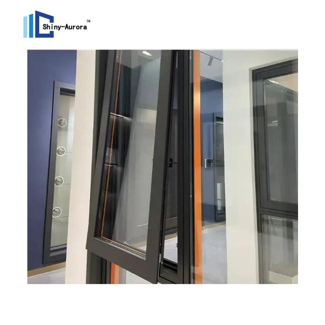 American Australian Standard Bathroom Awning Type Double Glazed Windows Aluminum Tempered Glass Awning Windows