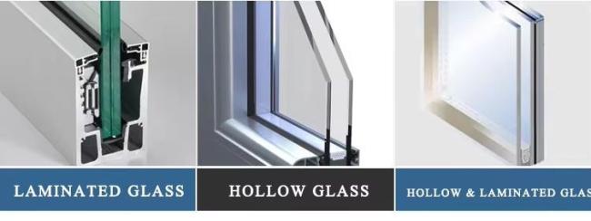 Double-Layer Tempered Glass Window Safety and Energy Saving Aluminum Sliding Window