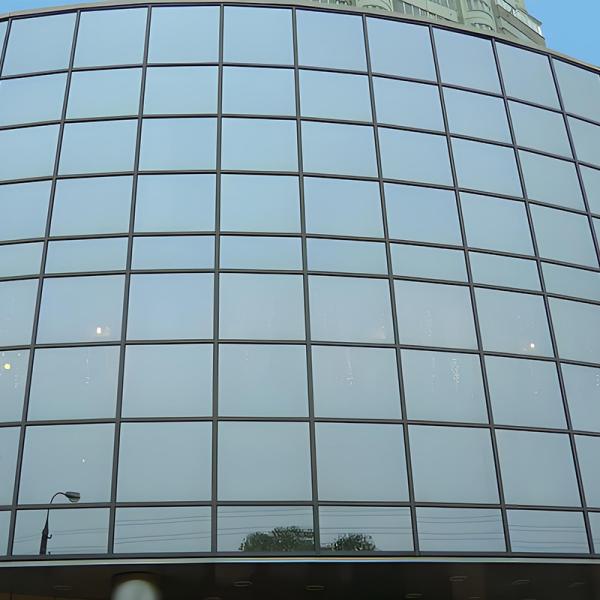 China Powder Coated Frame Curtain Wall 3mm-5mm Tempered Glass Curtain Wall supplier