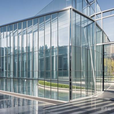 China Broken Bridge Aluminium Glass Curtain Wall Sound Insulation Unit Panel System Curtain Wall for sale