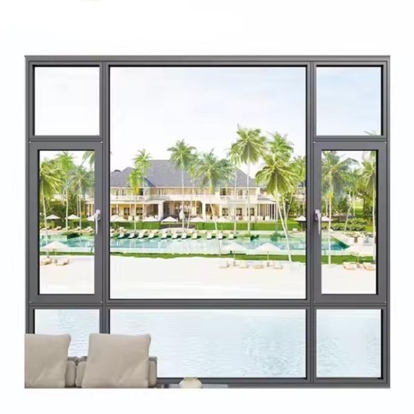 Quality Horizontal Opening Pattern Broken Bridge Aluminum Window Waterproof Fireproof for sale