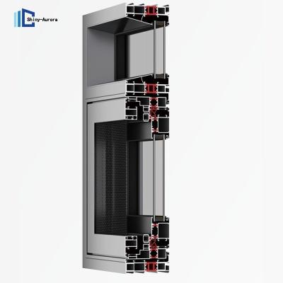 Quality Heat Insulation Inward Opening Window , Horizontal Opening Aluminium Fold Window for sale