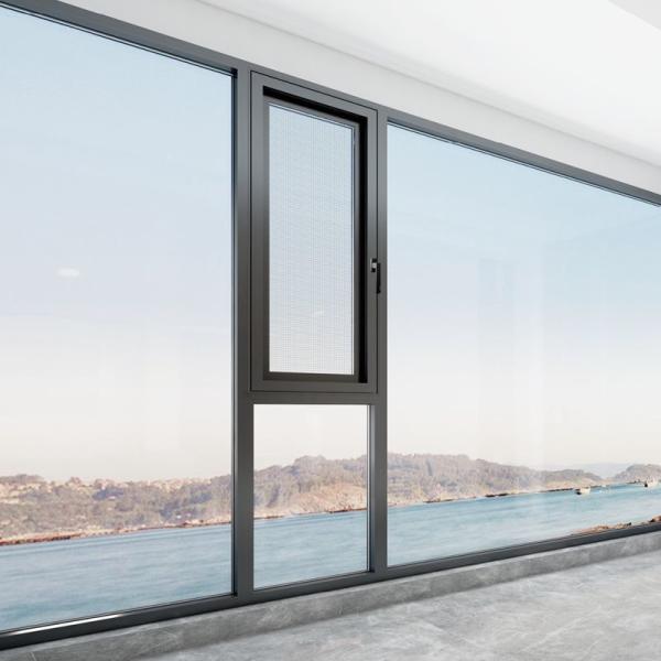 Quality Black Aluminium Casement Windows Heat Insulation Sound Proof Customized for sale