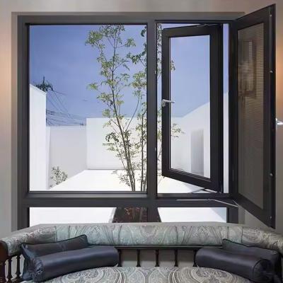 Quality Fireproof Aluminium Frame Casement Window Horizontal Opening American Standard for sale