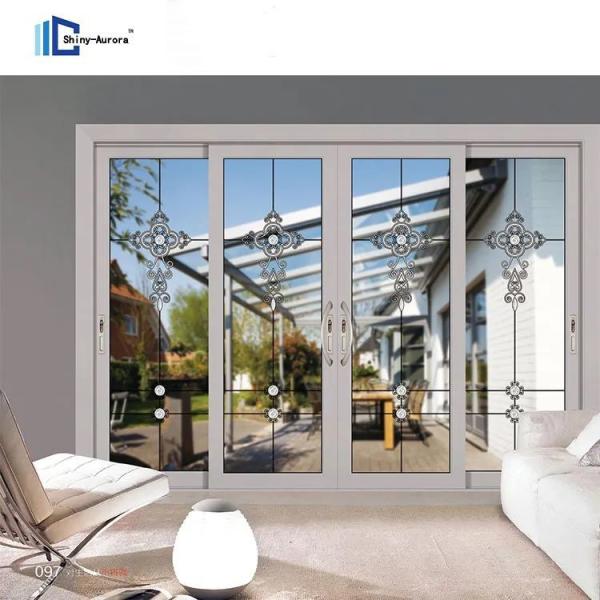 China Three Rail Broken Bridge Aluminium Sliding Doors  40 Sound Insulation For Family Villa supplier