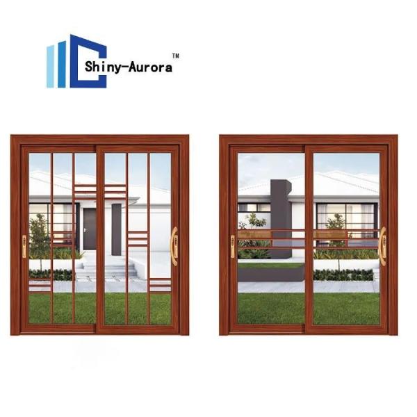 Quality Three Rail Broken Bridge Aluminium Sliding Doors 40 Sound Insulation For Family for sale